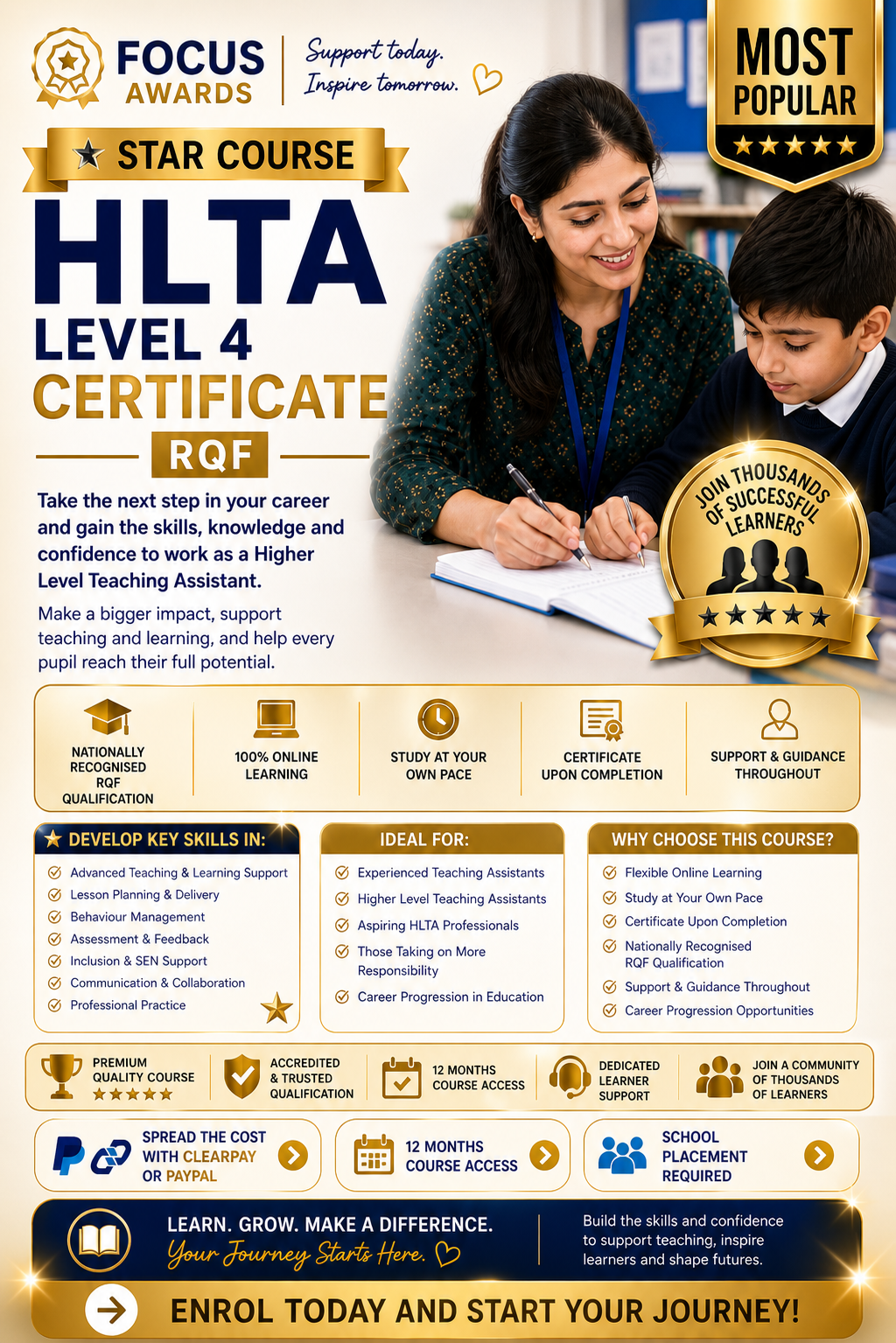 Higher Level Teaching Assistant Courses | HLTA Level 4 Online
