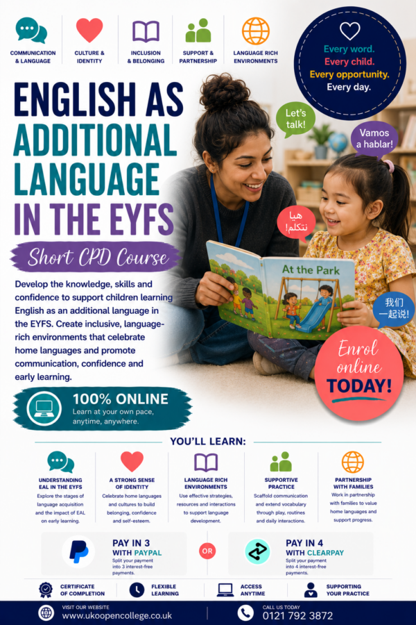 Early Years Level 1 Course | Childcare Level 1 | UK Open College
